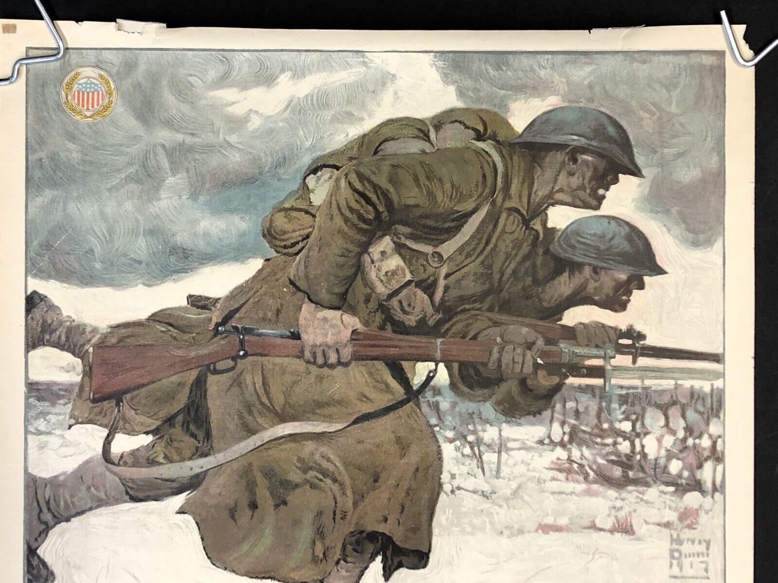 ORIGINAL WWI ERA FUEL FOR FIGHTERS RECRUITMENT POSTER | Harvey Thomas Dunn