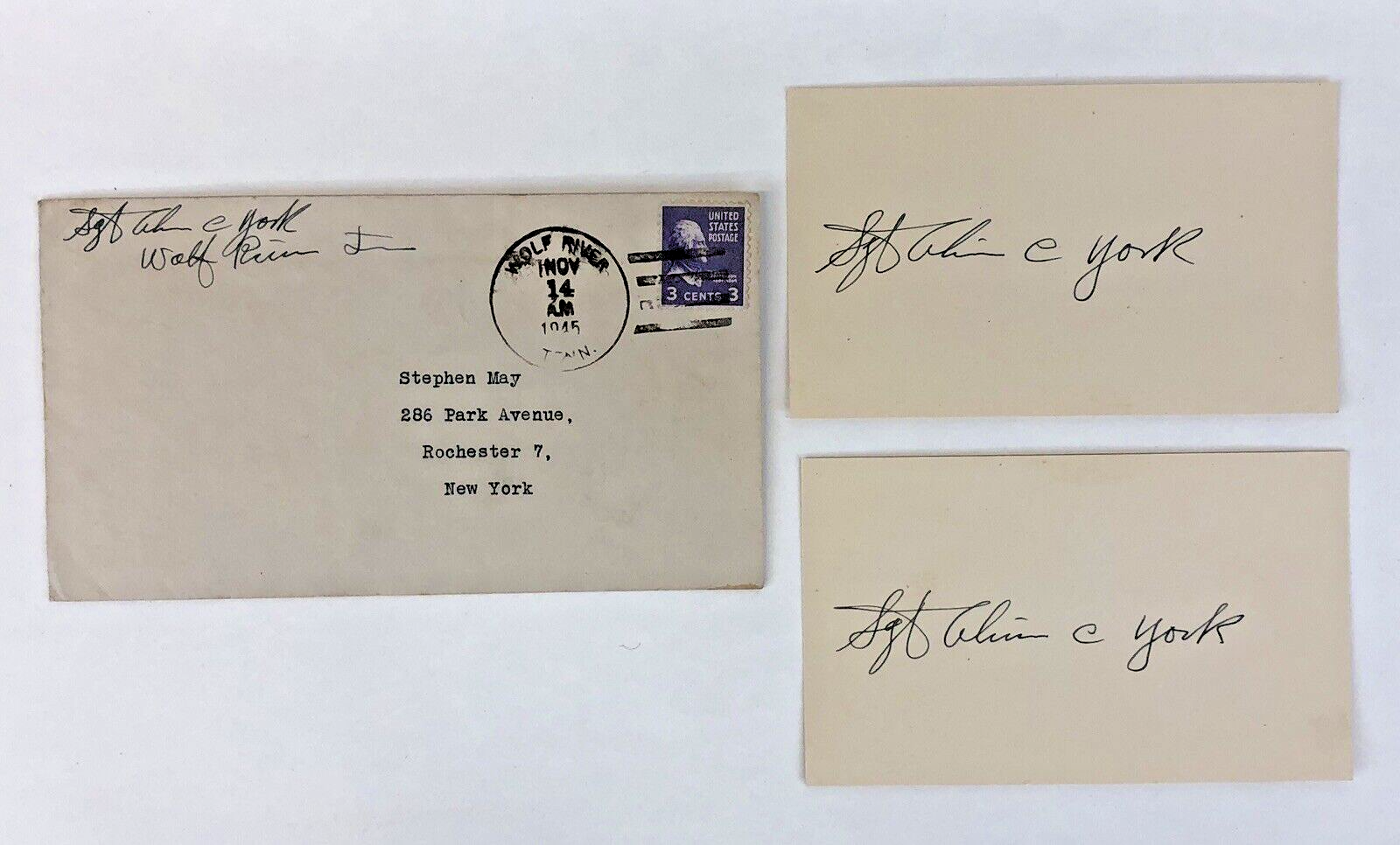 WORLD WAR HERO AUTOGRAPHS AND SIGNED LETTERS | Alvin York, George ...