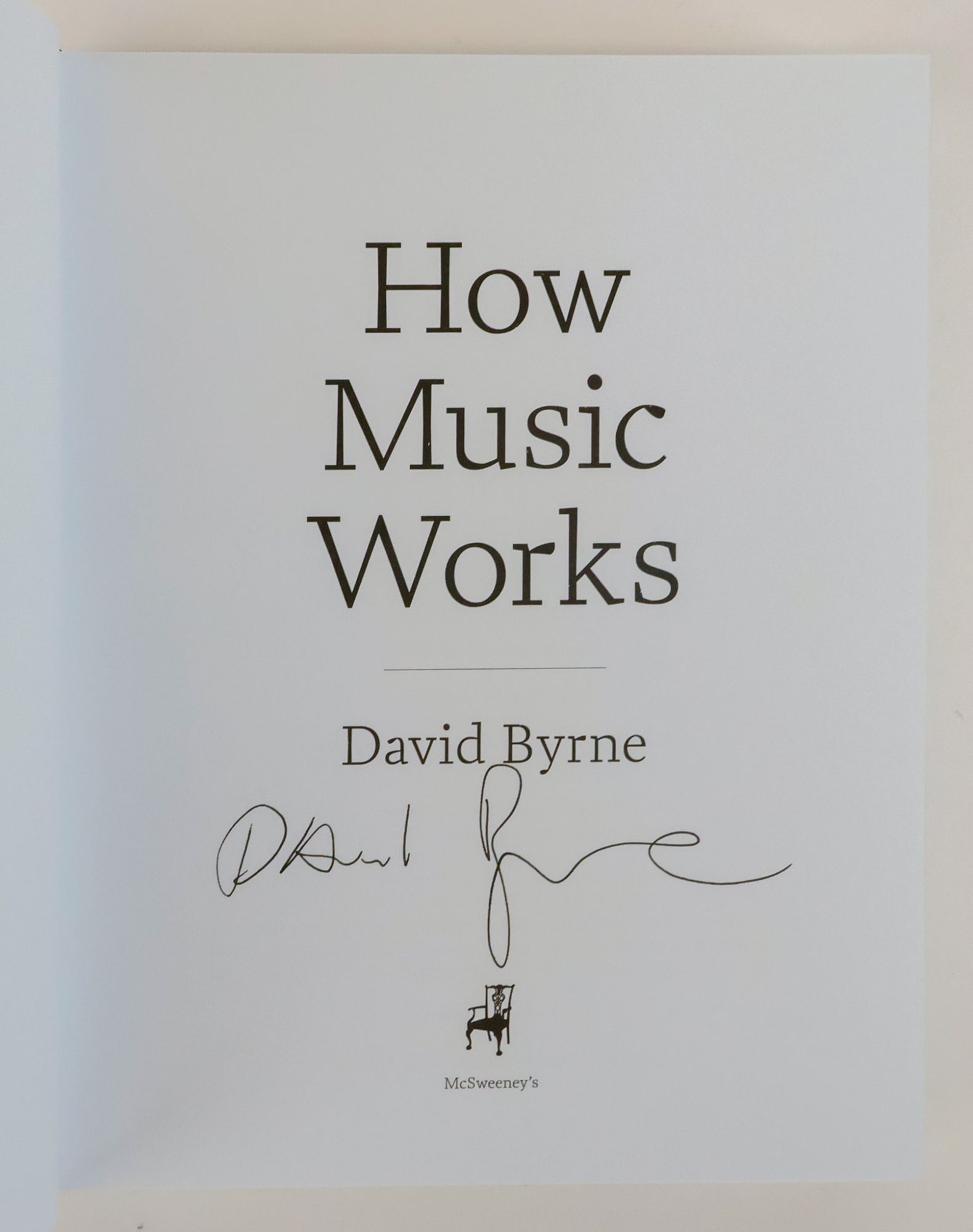 HOW MUSIC WORKS Signed | David Byrne | Reprint