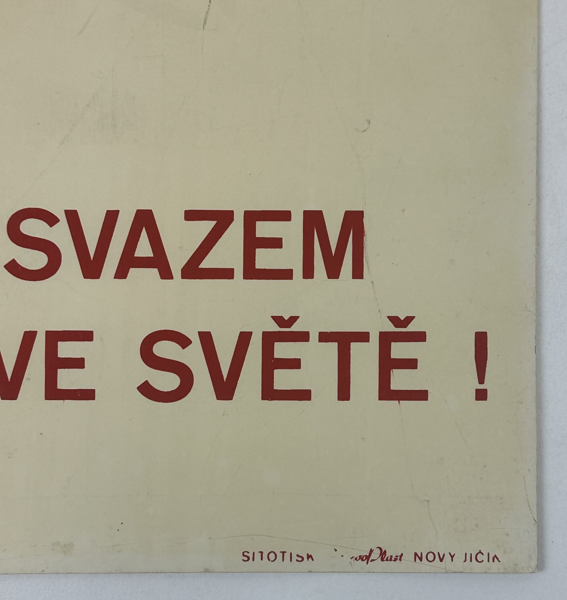 VINTAGE CZECHOSLOVAK PROPAGANDA POSTER