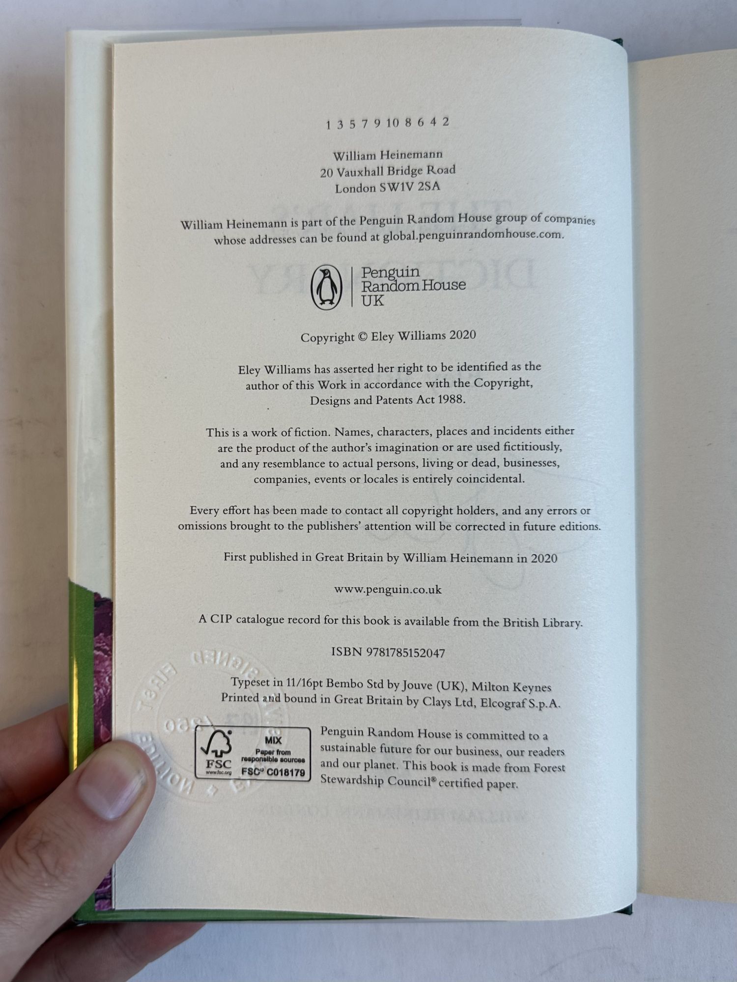 THE LIAR'S DICTIONARY Signed | Eley Williams | First Edition, First ...